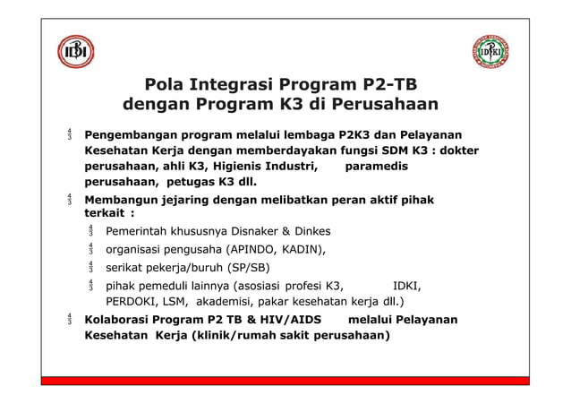 Panel 1 Tuberkulosis Di Tempat Kerja .pptx