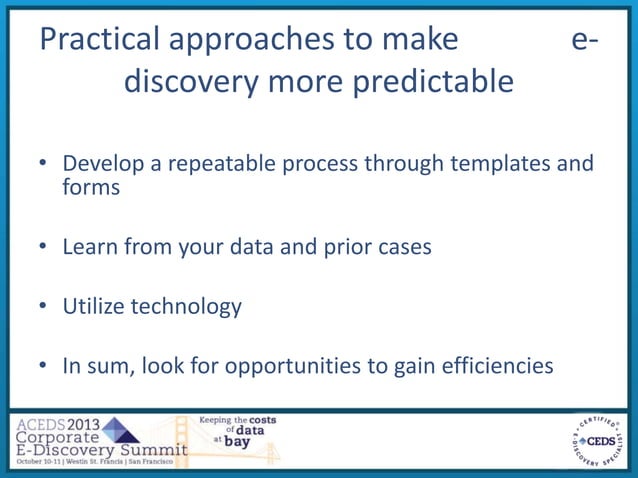 Getting Past Guesswork: Achieving Cost Predictability through Process ...