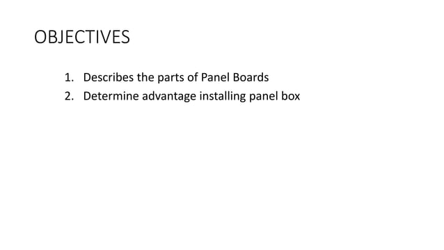 PANEL BOARDS TYPES GUIDED BY PHILIPPINE ELECTRICAL CODE FOR BUILDING ...