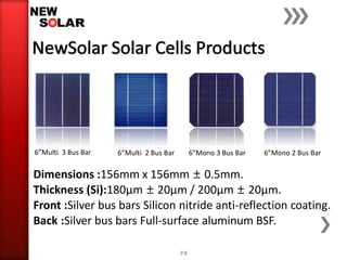 New Solar Energy Product Brochure- Solar Cell & Panel | PDF