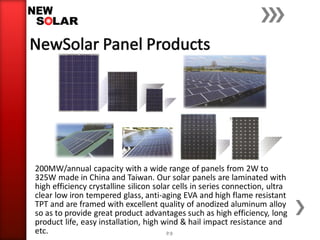 New Solar Energy Product Brochure- Solar Cell & Panel | PDF