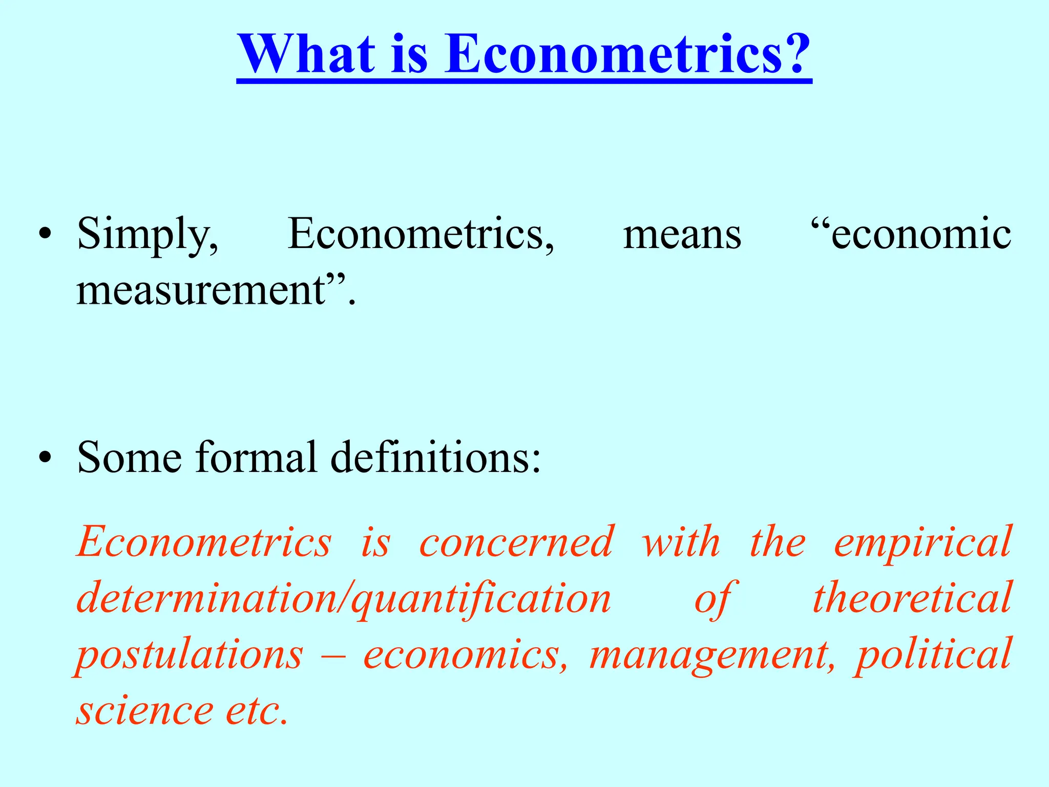 panel cross time a discussion on the econometrics model | PPT