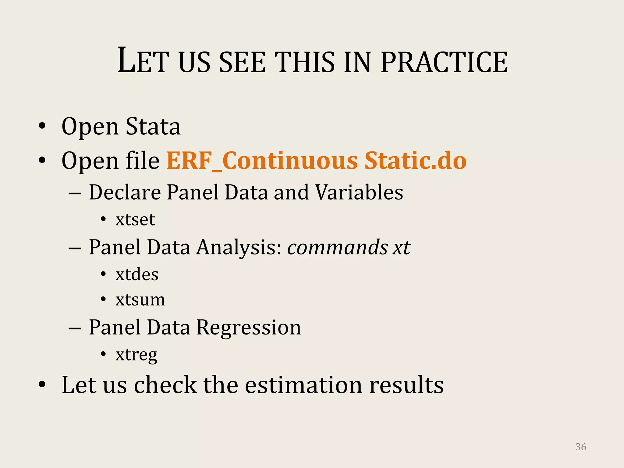 Static Models of Continuous Variables | PPTX