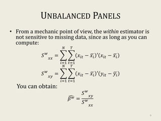 ERF Training Workshop Panel Data 4 | PPTX
