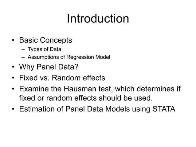 Panel Data Random Effect Fixed Effectppt Business Accounting