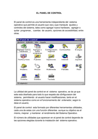 PANEL DE CONTROL | DOCX