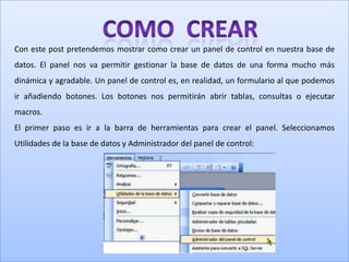 Panel de control | PPTX