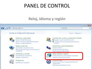 Panel de control | PPT