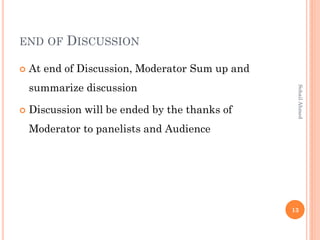 Panel discussion by Sohail Ahmed Solangi | PPT