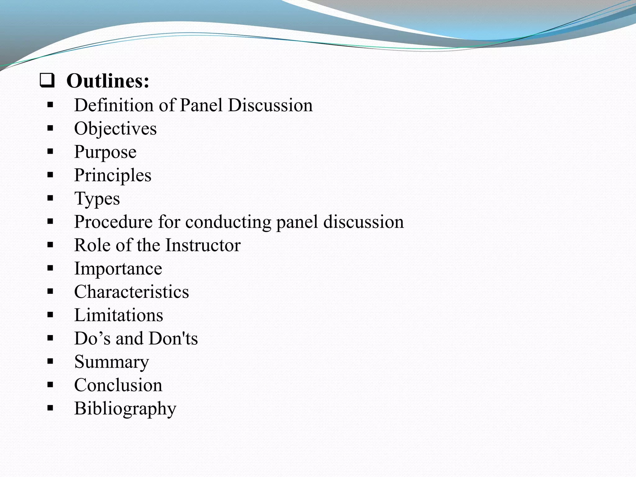 Panel discussion | PPTX