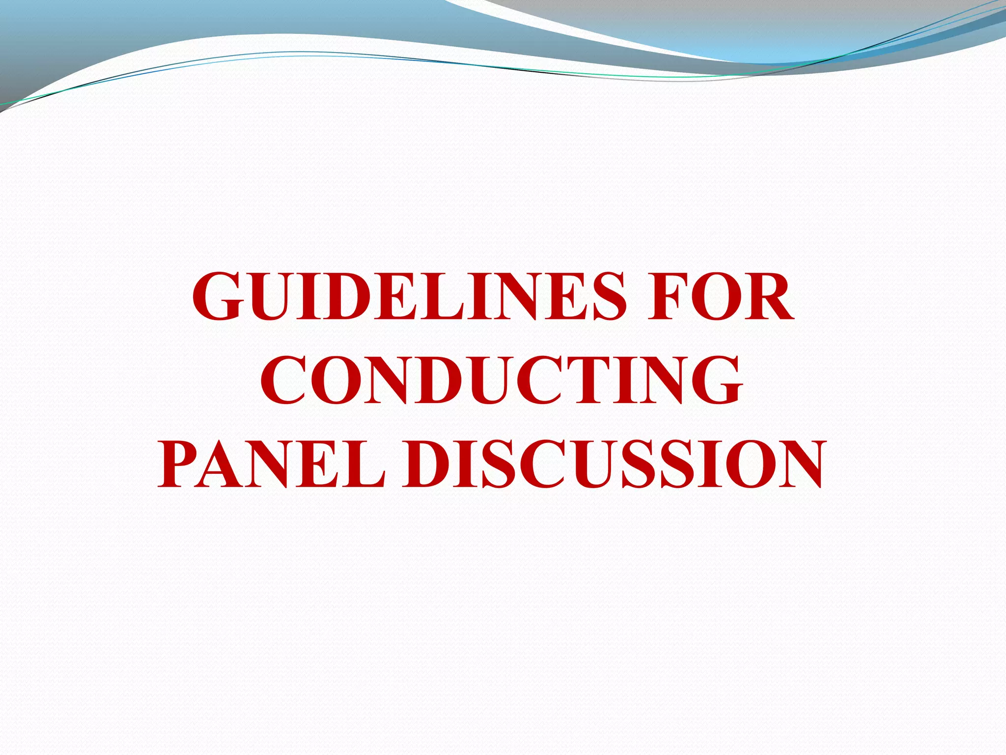 Panel discussion | PPTX