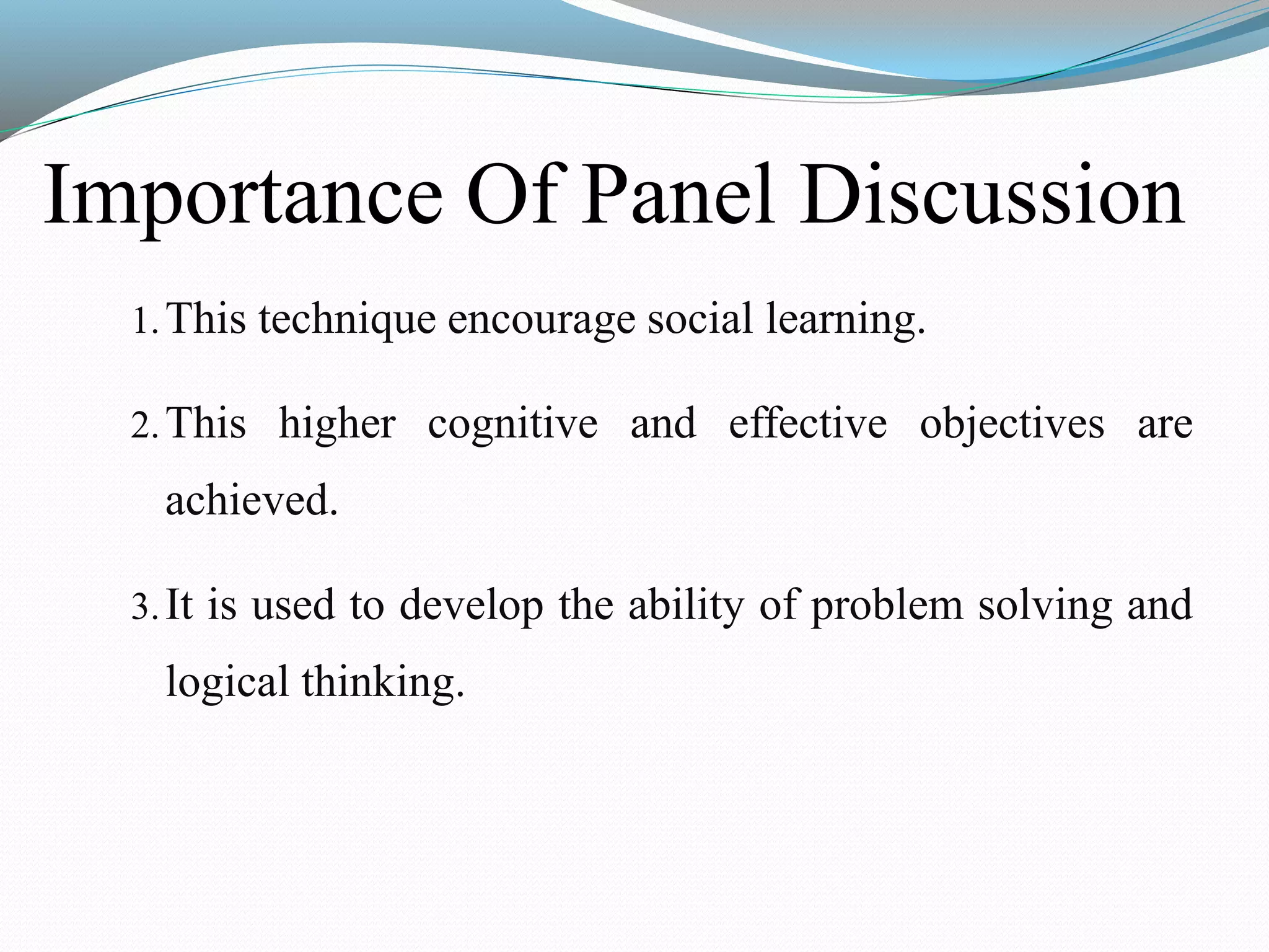 Panel discussion | PPTX