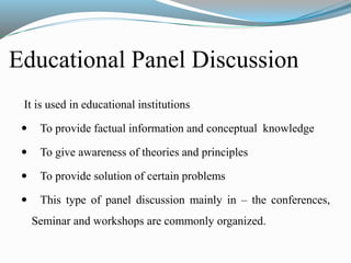 Panel discussion | PPTX