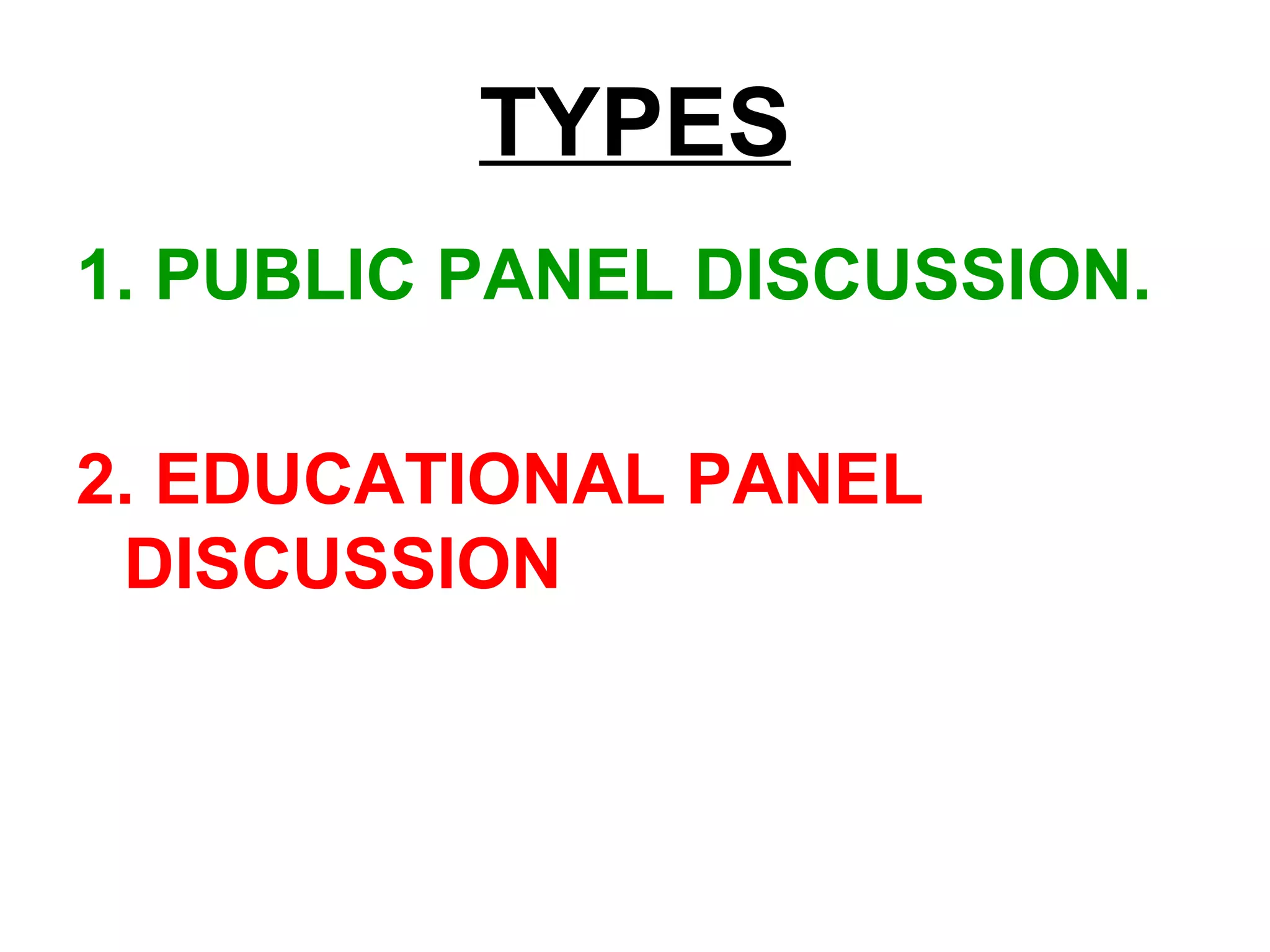 Panel Discussion | PPT