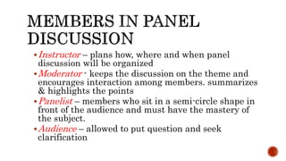 Panel discussion | PPTX
