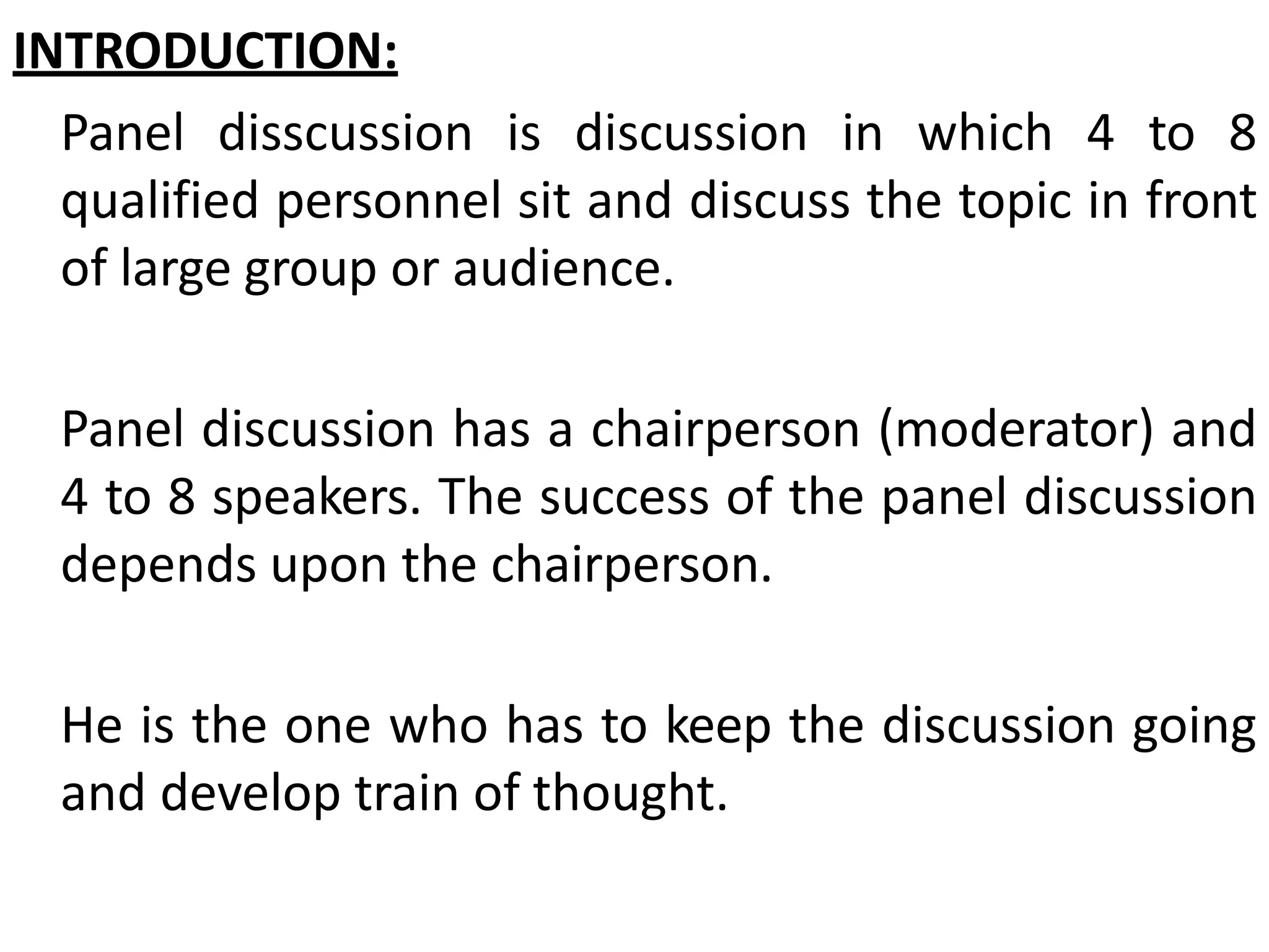 Panel discussion | PPTX