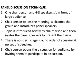 Panel discussion | PPTX