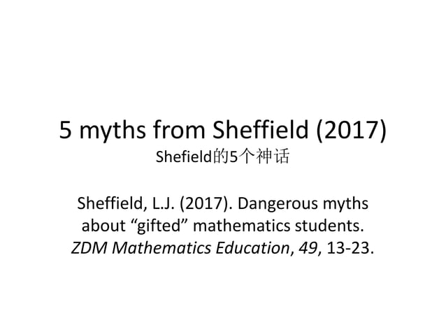 Gifted mathematics students in international perspective | PPT