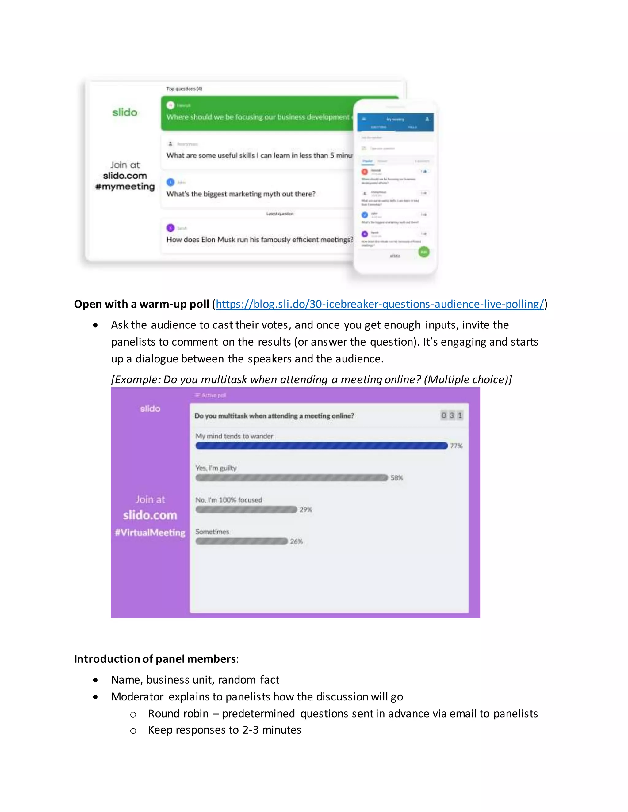 Panel Discussion Moderator Guide - Nationwide | DOCX | Business Expos ...