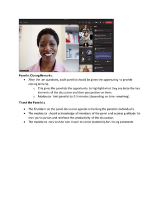 Panel Discussion Moderator Guide - Nationwide | DOCX | Business Expos ...