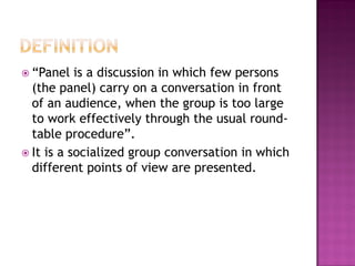 Panel discussion mukesh | PPT