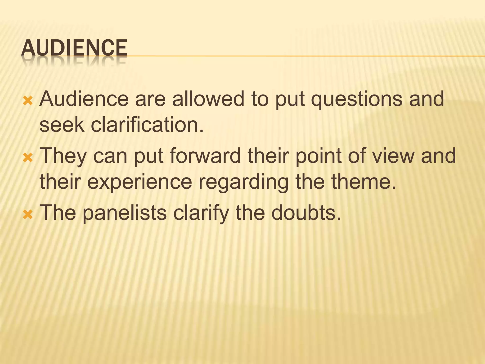 Panel discussion ppt | PPTX