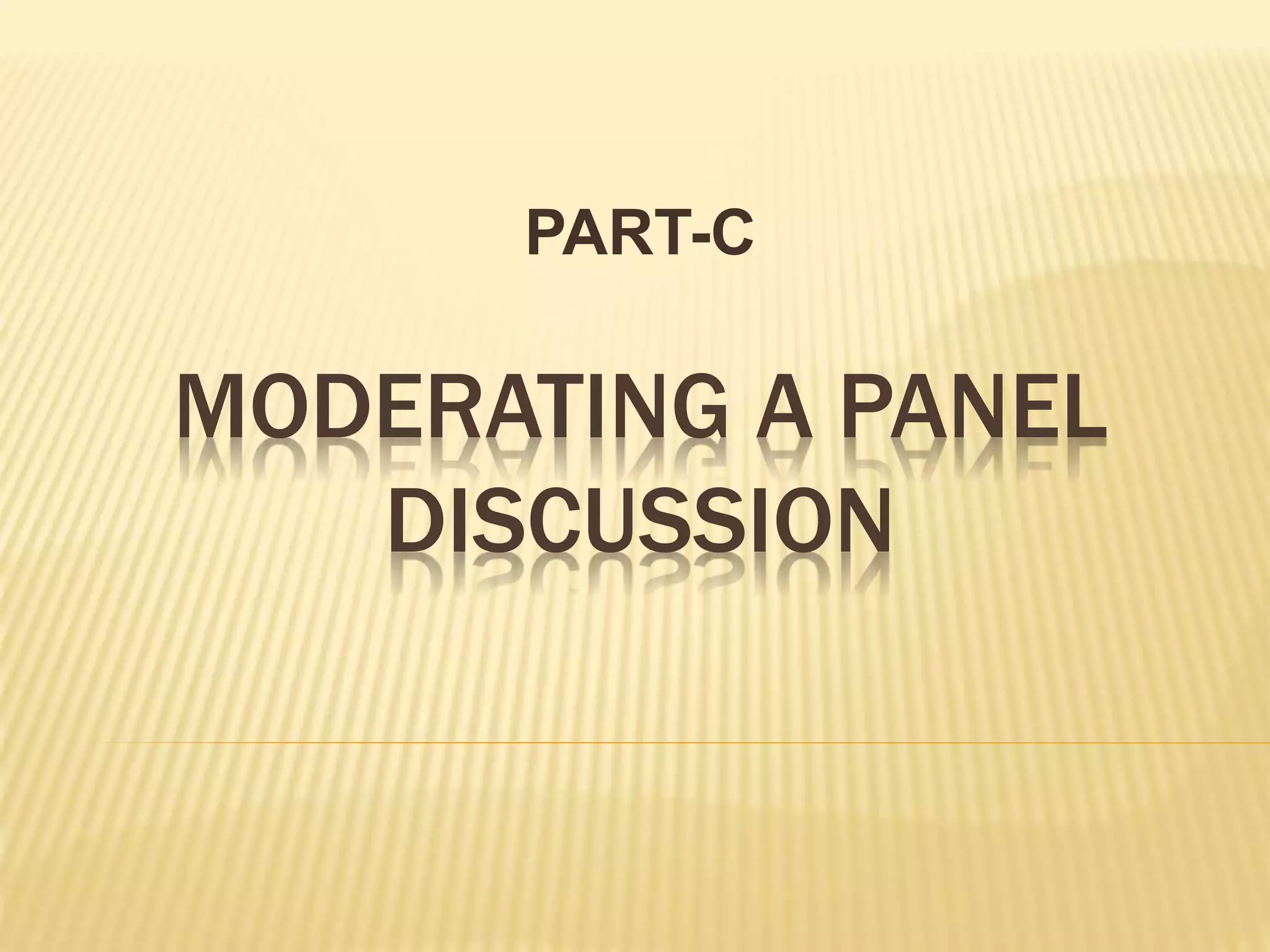 Panel discussion ppt | PPTX