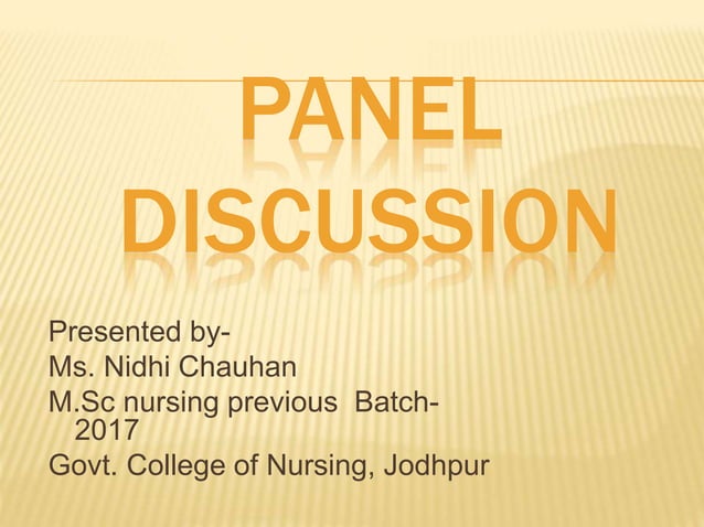 Panel discussion ppt | PPTX