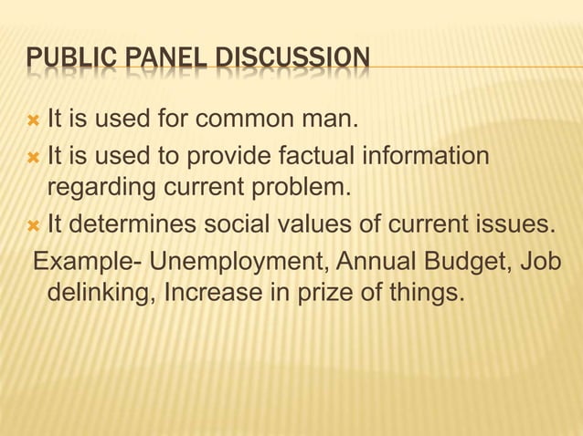 Panel discussion ppt | PPTX