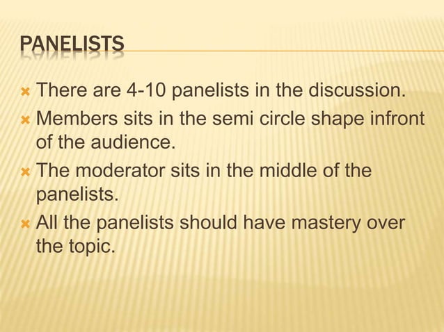 Panel discussion ppt | PPTX
