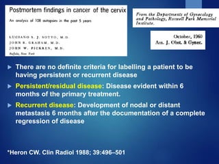 Panel discussion recurrent cervical cancer | PPTX