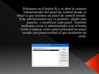 Paneles de control access | PPTX