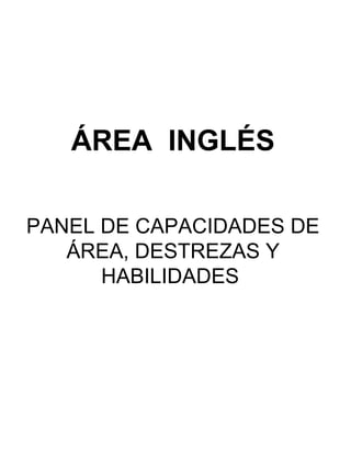 Panel habilidades y destrezas | PPT