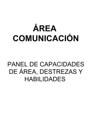 Panel habilidades y destrezas | PPT