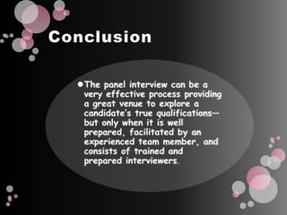 Panel interview | PPTX