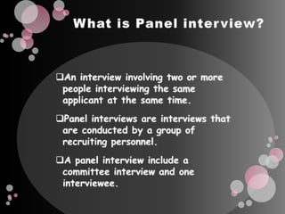 Panel interview | PPTX