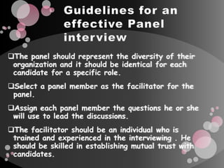 Panel interview | PPTX