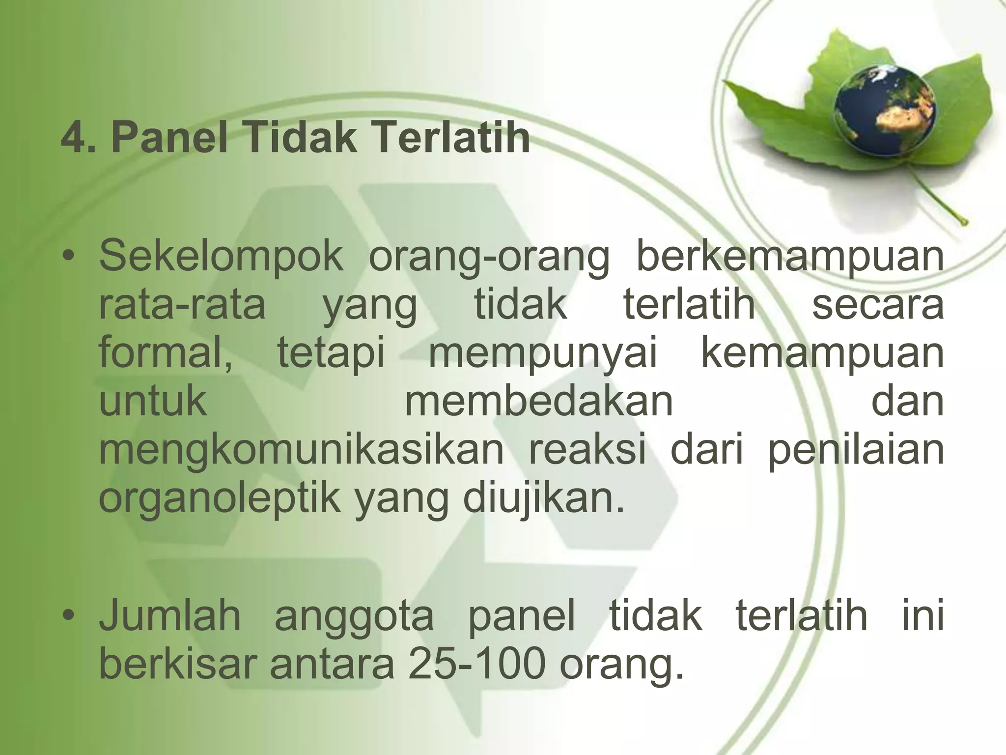 Panelis dalam evaluasi sensori | PPTX