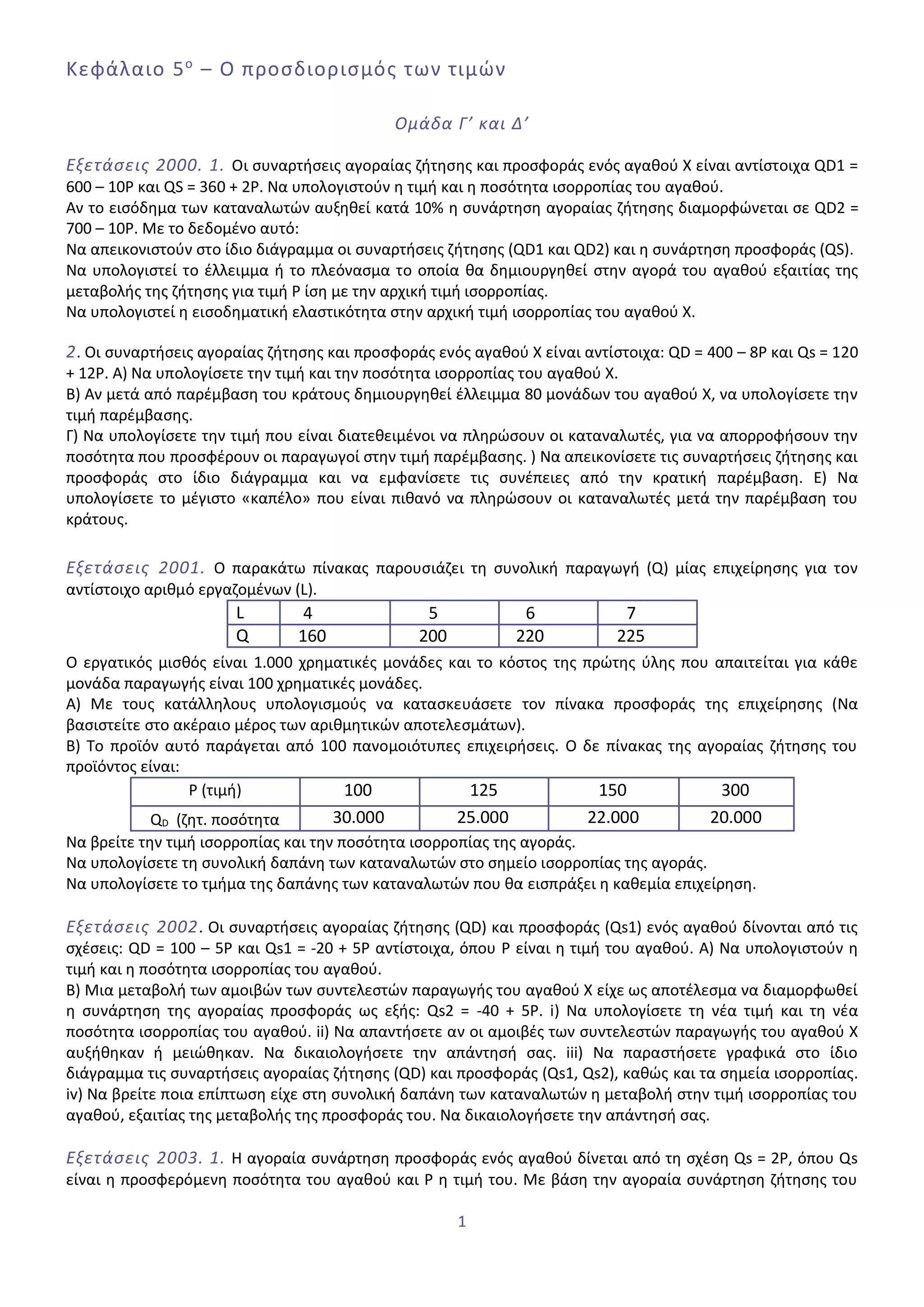 Ασκήσεις Πανελληνίων ΑΟΘ | PDF