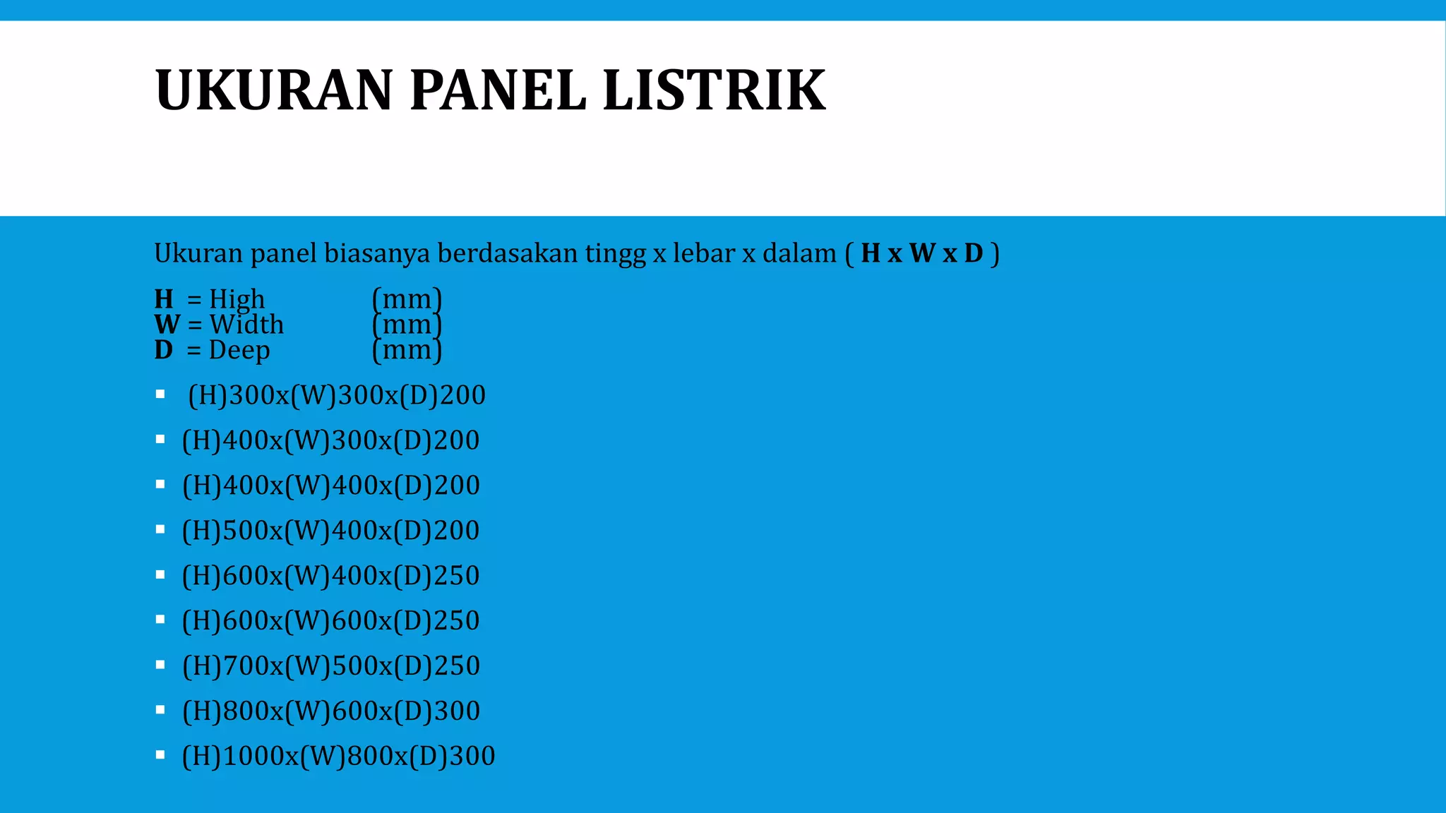 Panel listrik: Tipe Box Panel Listrik | PPTX