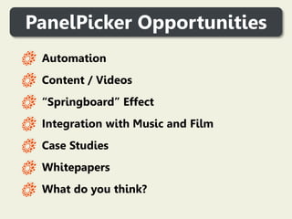 SXSW PanelPicker Panel Presentation - 3.15.11