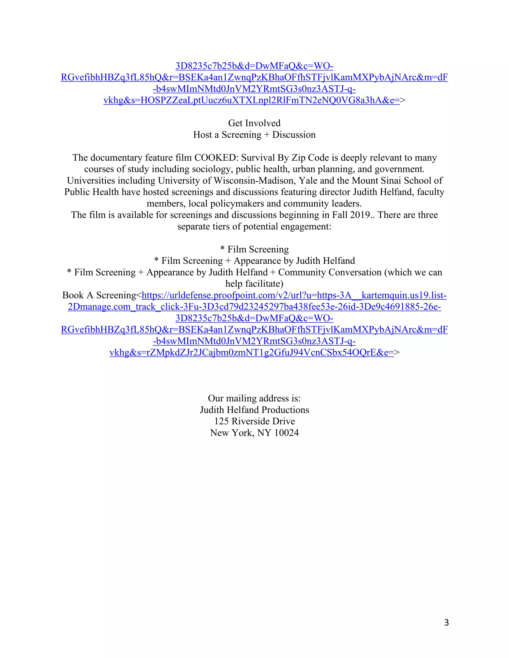 Chicago Panels Details COOKED documentary Film July 12-25, 2019 | PDF