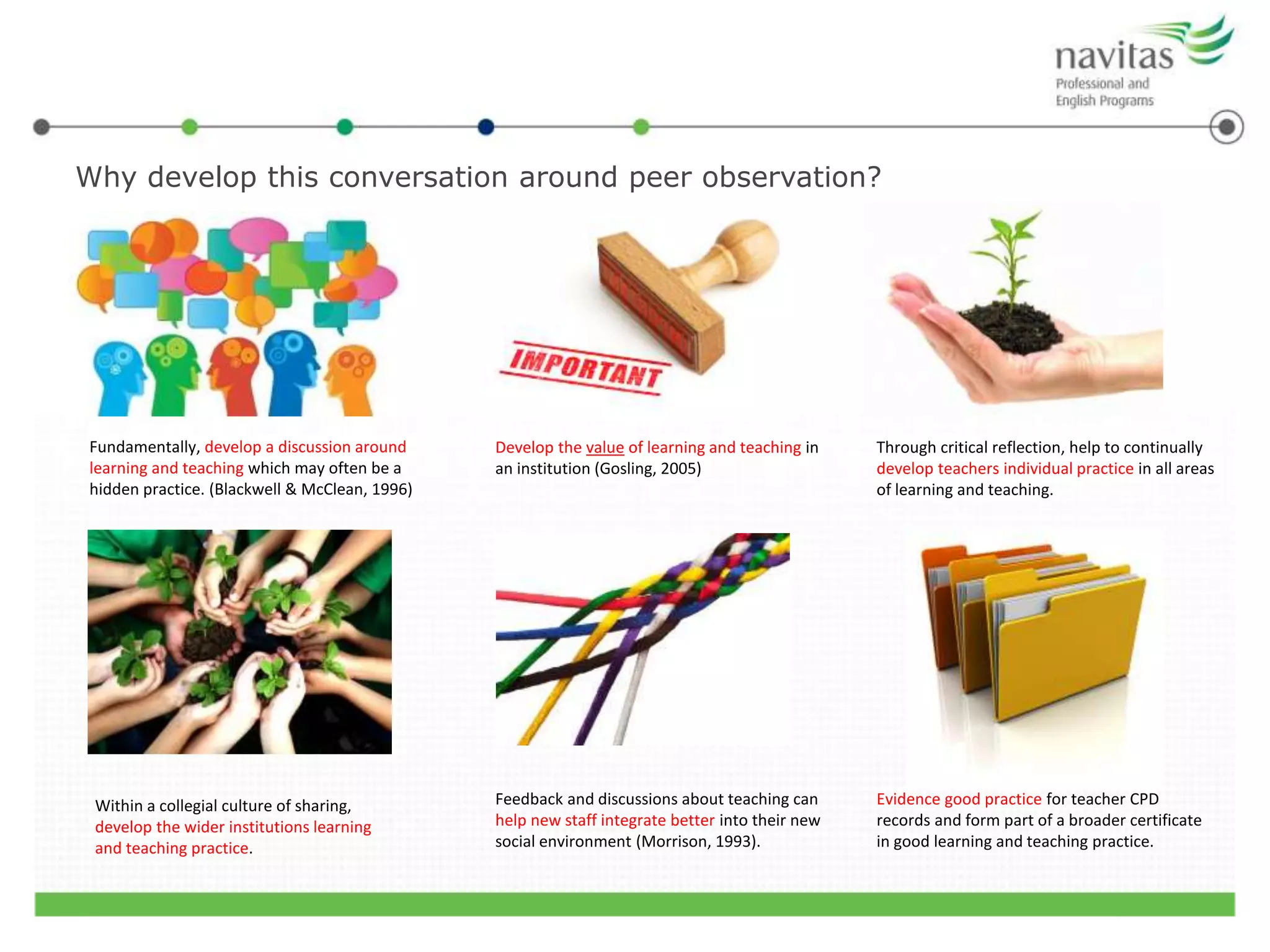 Panel Session: Approaches to Peer Observation in Navitas | PPT