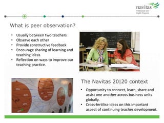 Panel Session: Approaches to Peer Observation in Navitas | PPT