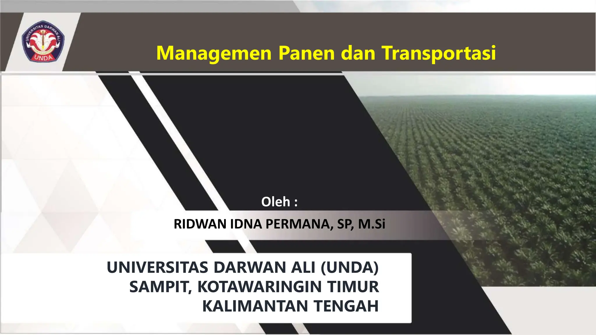 Managemen Panen KS dlam operasional lapangan | PDF