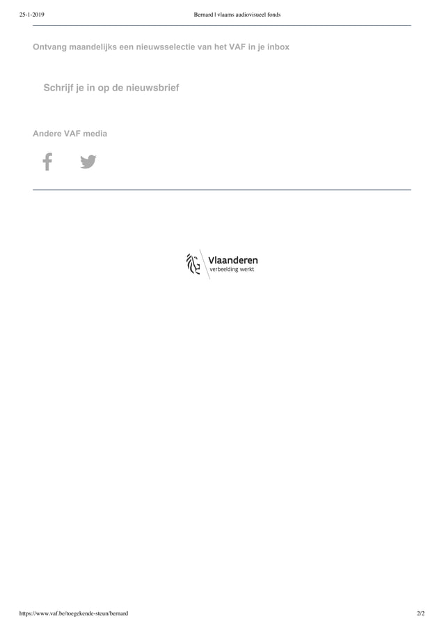 Panenka krijgt 15.000 euro van VAF voor Bernard | PDF