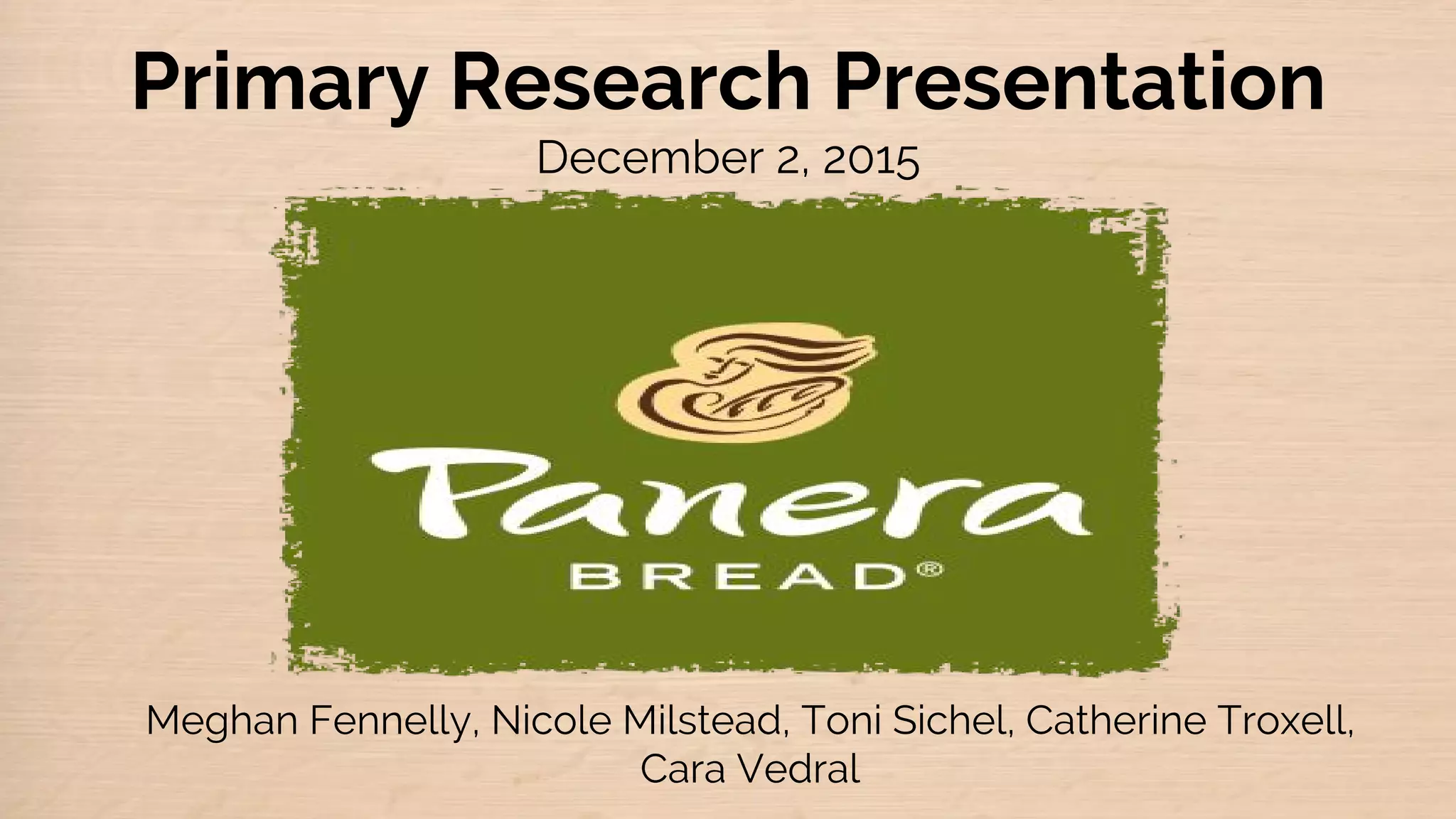 Panera Bread Research | PDF
