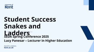 Student Success Snakes and Ladders, Lucy Panesar | PPTX