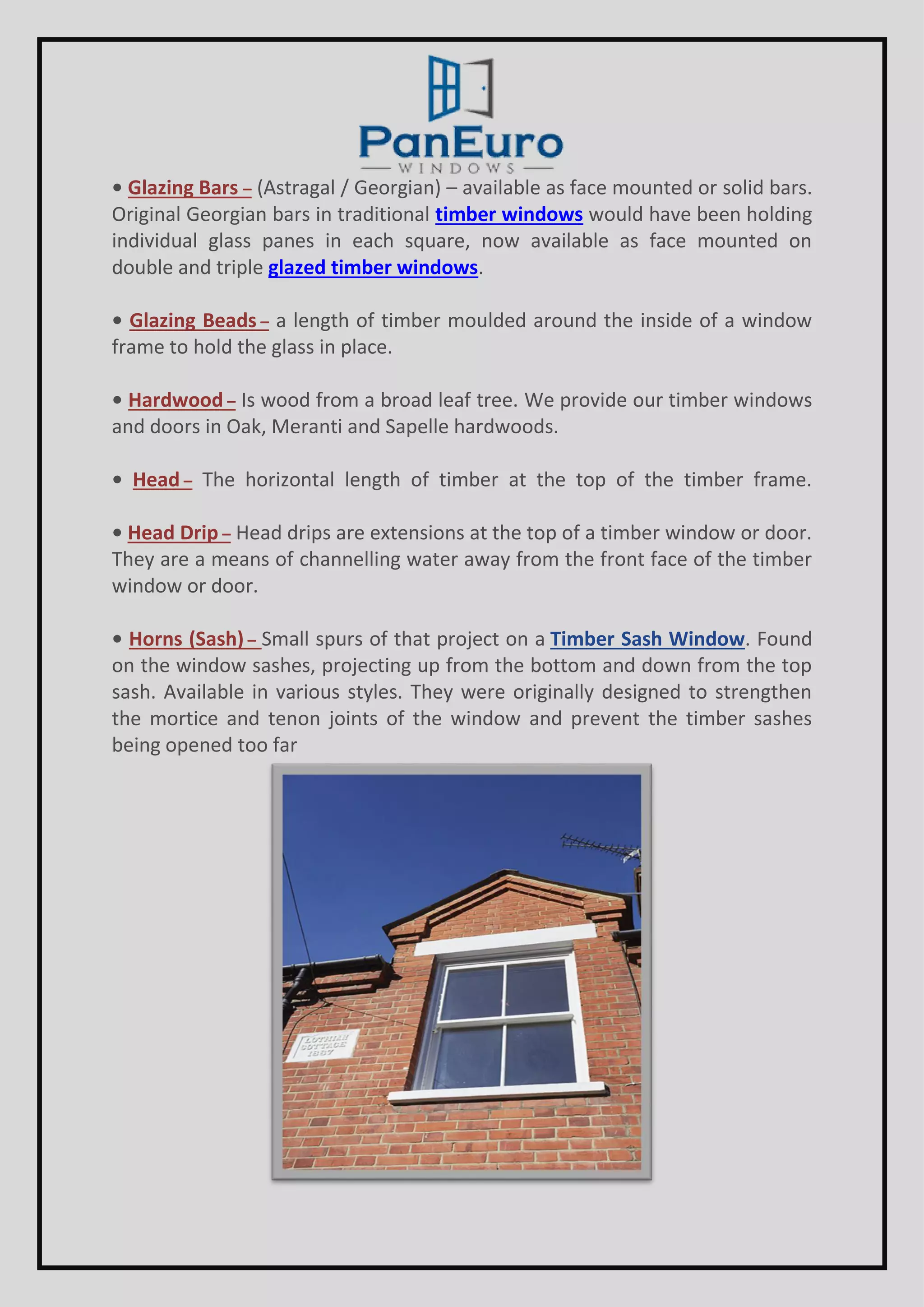 Timber Window and Door Glossary | PDF