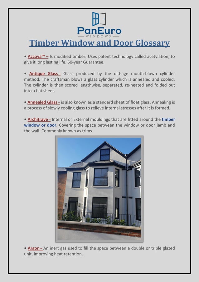Timber Window and Door Glossary | PDF